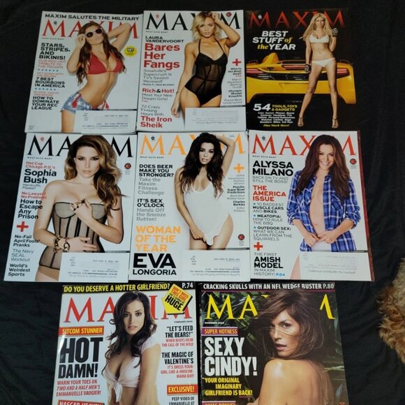 Maxim | Other | 8 Maxim 205 06 204 Cindy Eva Alyssa Military Sophia Emmanuelle Paula Magazine ...